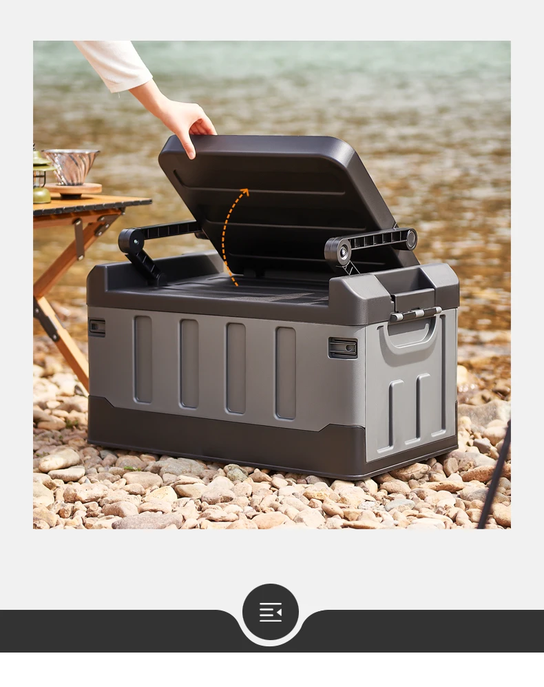 35L/60L Car Collapsible Folding Storage Box - Black Color