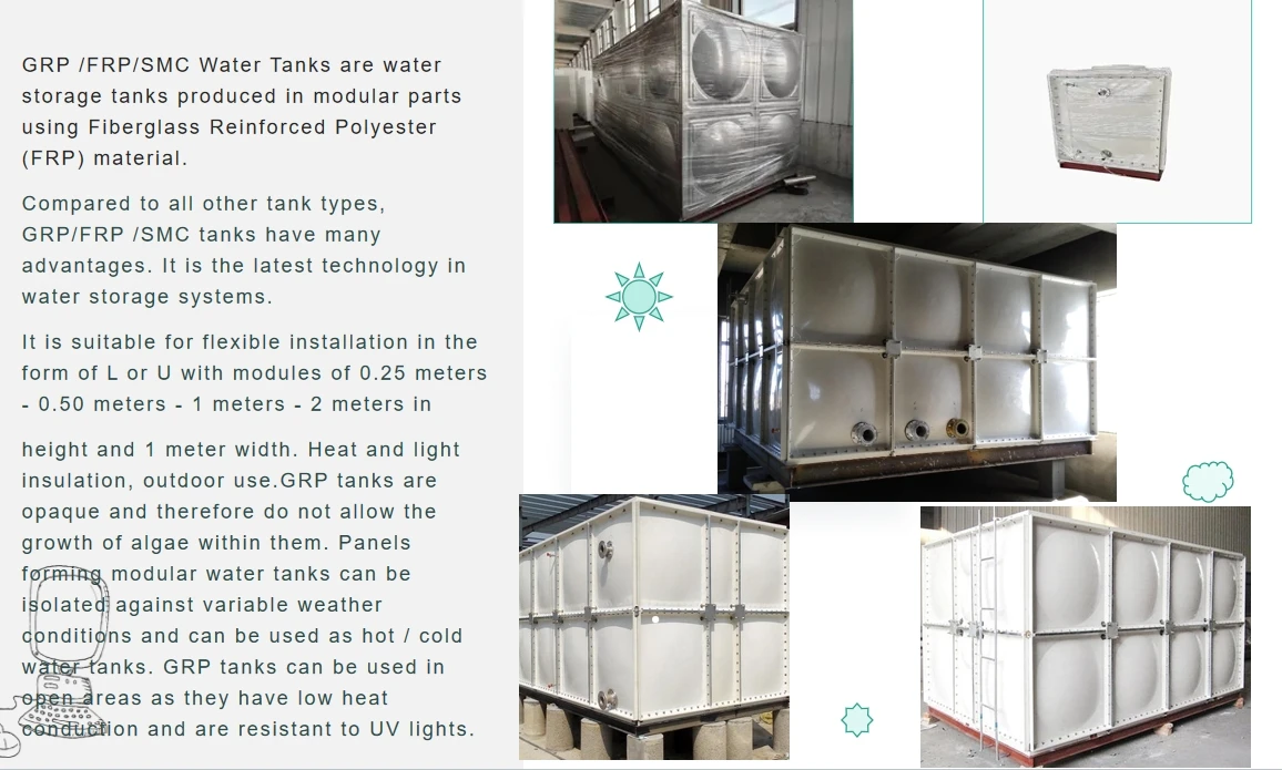 Smc Grp/frp Assemble Water Tank & Sectional Panel Water Tanks - Buy ...
