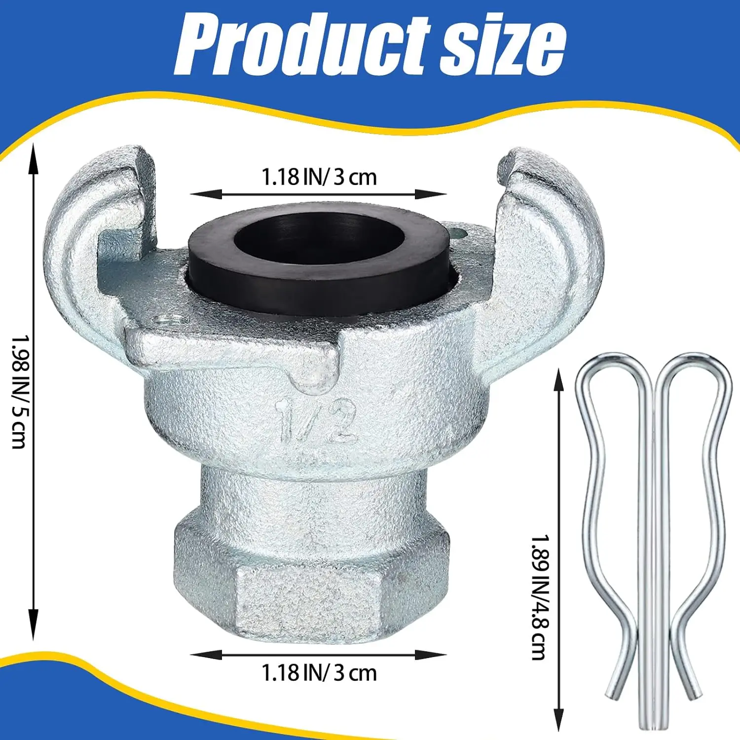 Chicago Air Fittings NPT Iron Pipe Universal Fittings for Male and ...
