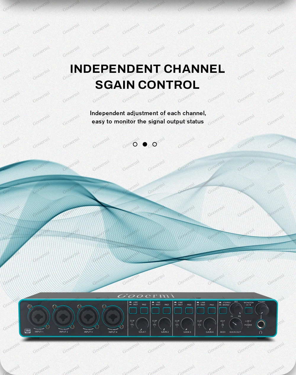 Gooermi UMC404 USB Audio Interface Sound Card with Mic Preamplifier for ...