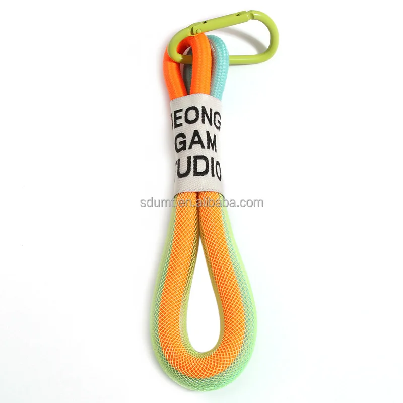 New Products Trendy Beautiful Colorful Braided Nylon Rope Keychain Key ...