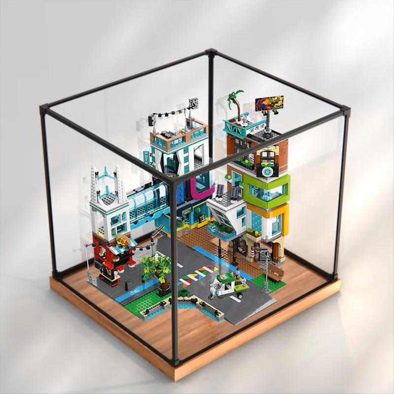 Acrylic Display Box With Non-adhesive Metal Frame,Tabletop Toy Display ...