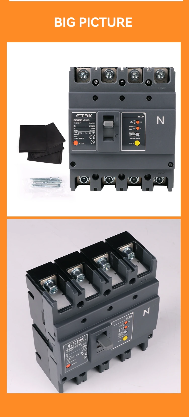 ETEK Earth-Leakage Protection MCCB - Reliable & Efficient