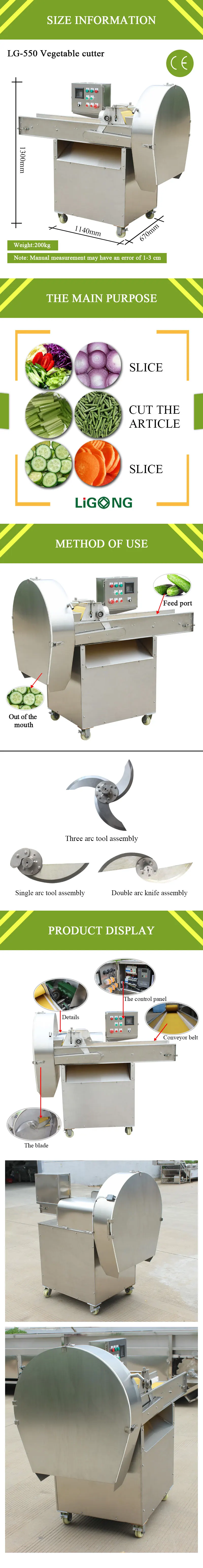 Li Gong Vegetable and Fruit Okra Slicer Cutting Machine