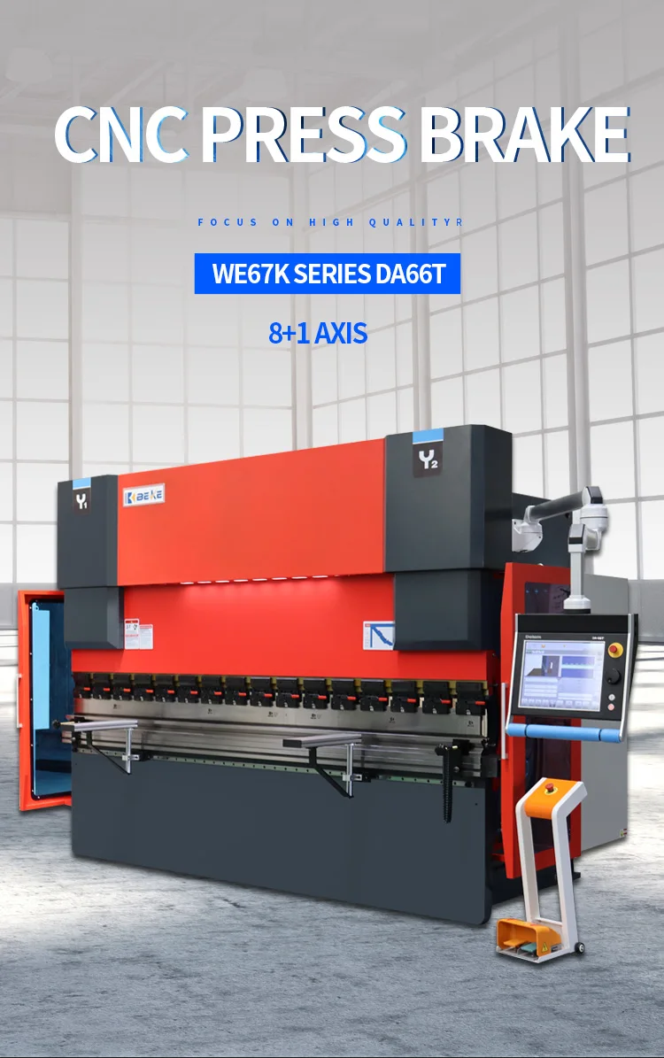 130T-3200 Hydraulic Press Brake CNC Bending Machine With Delem DA66T Press break sheet bending ...