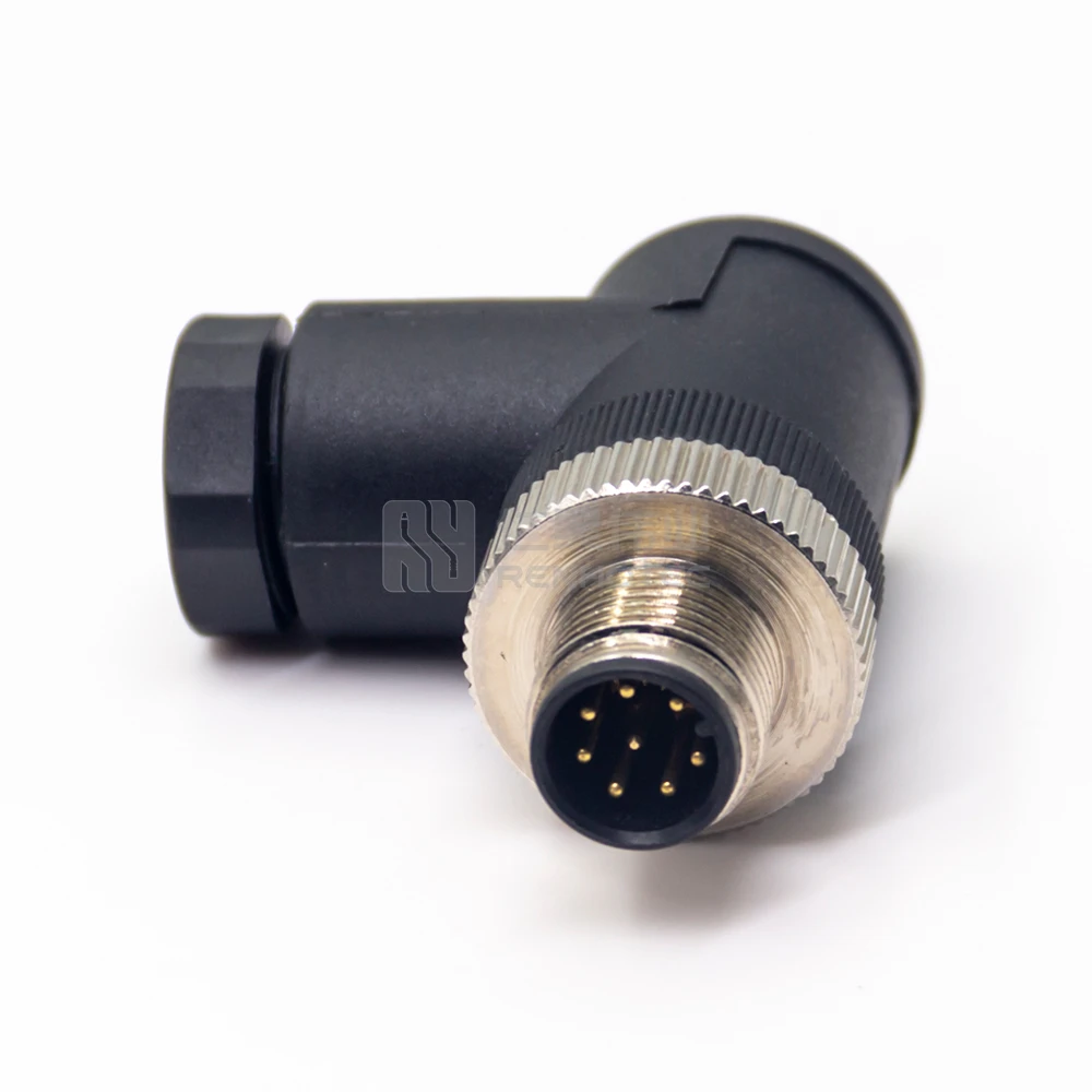 M12 8pole Male Connector 8 Pin Waterproof Cable Electric Connector - Buy M12 8pole Male ...