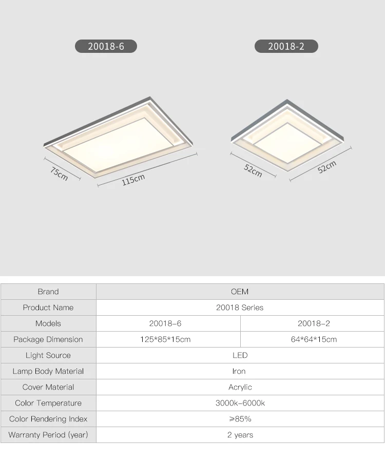 Rectangle Simple Design Square Led Ceiling Light For Living Room Led ...