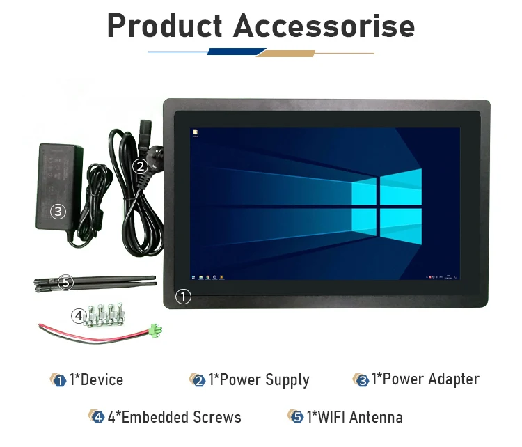 Customized Multi Function 8.4 Inch J1800 Embedded Computer Touch Screen ...