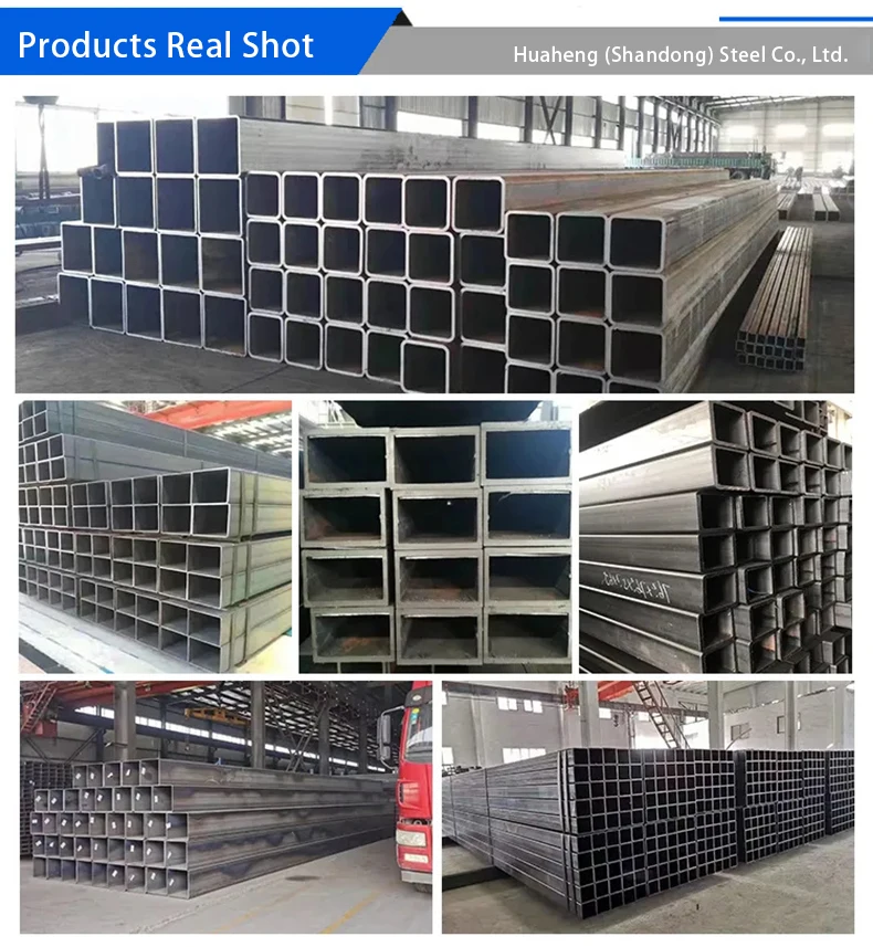 Black Steel Square Tube Hollow Section Q195 Q235 Q345 Carbon Mild Steel ...