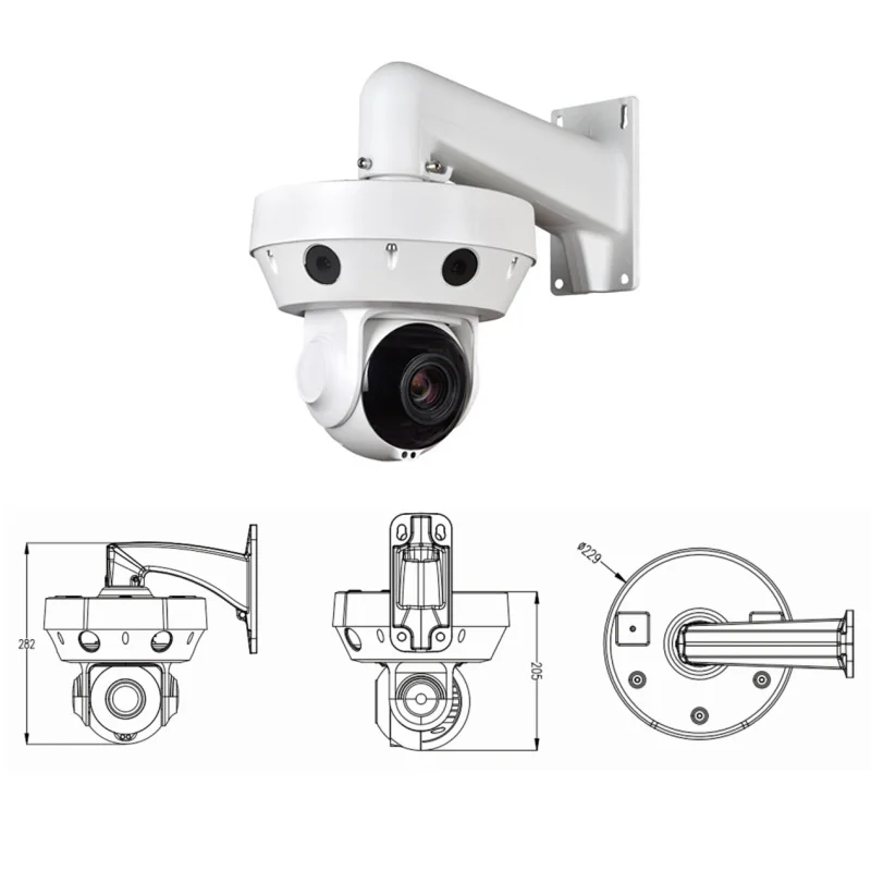 4PCS 30X Optical Zoom PTZ IP CCTV Camera with Auto Tracking, Night ...