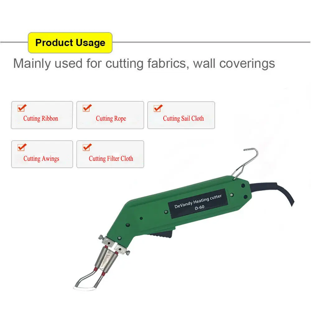 110V/220V Electric Hot Knife Ribbon Rope Cutter - DIY & Industrial