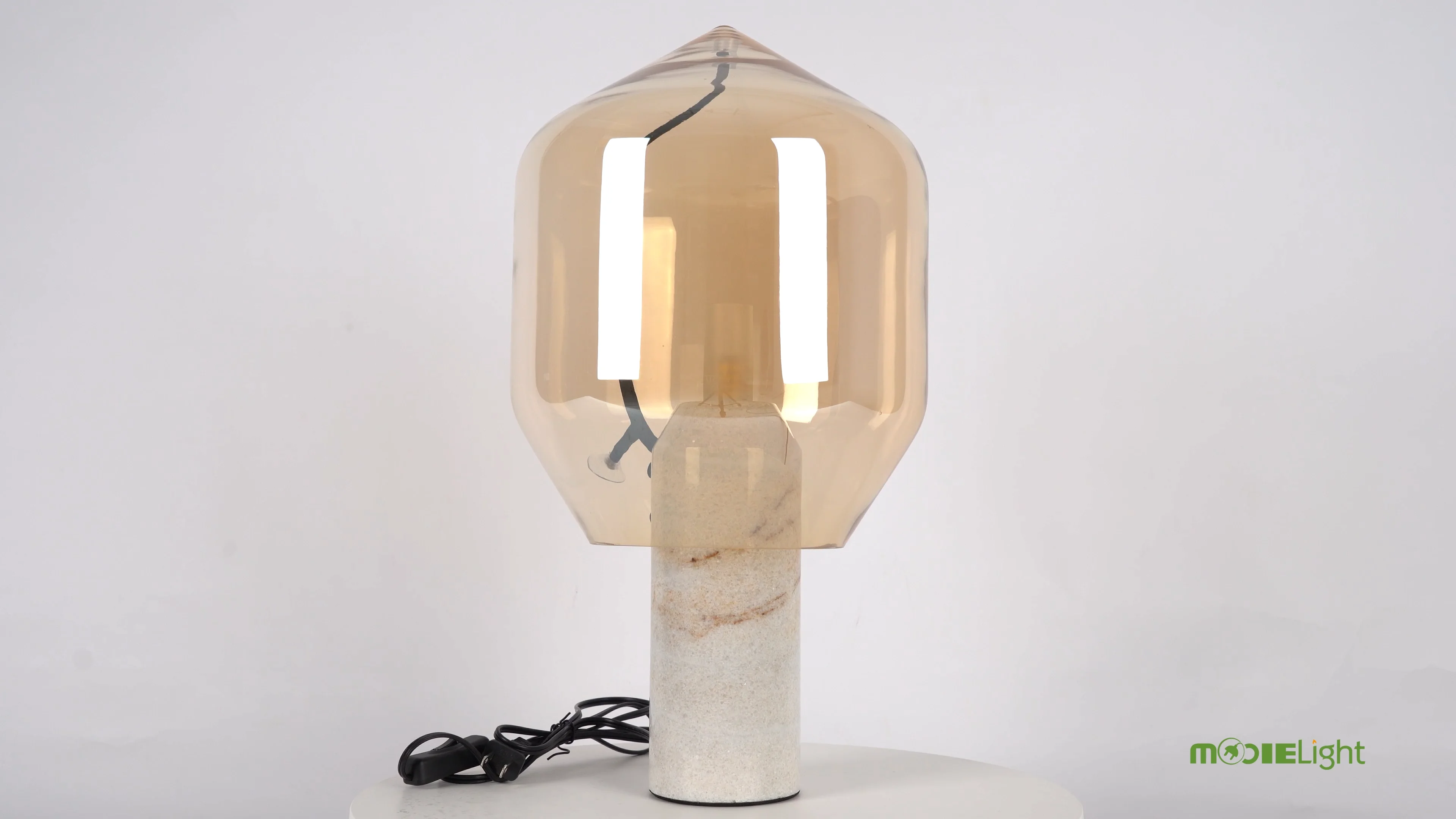 Lighthouse Table Lamp Modern Minimalist Soot Glassmooielight Marble ...