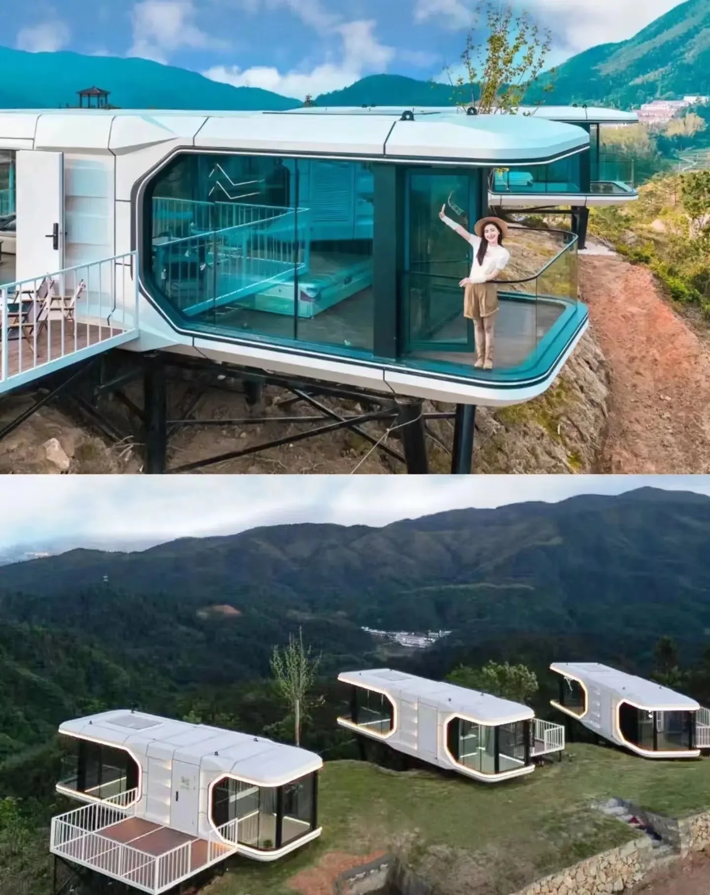 Modern Prefabricated Space Capsule House Cabin Home Mobile House with ...