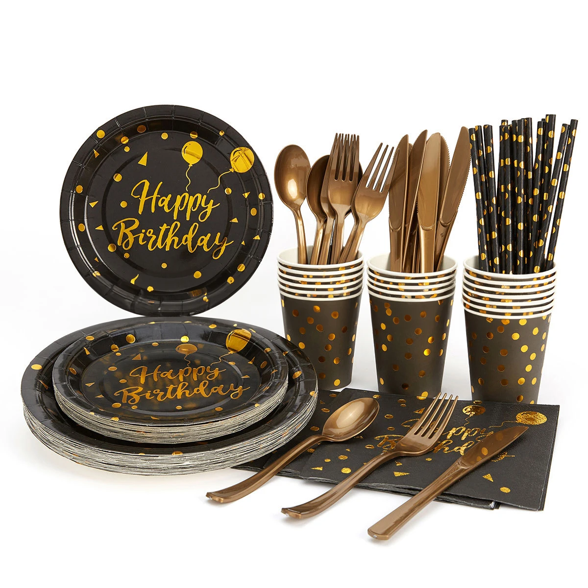 Custom Disposable Paper Plates Set Party Plates Cups Napkins Sets Party ...