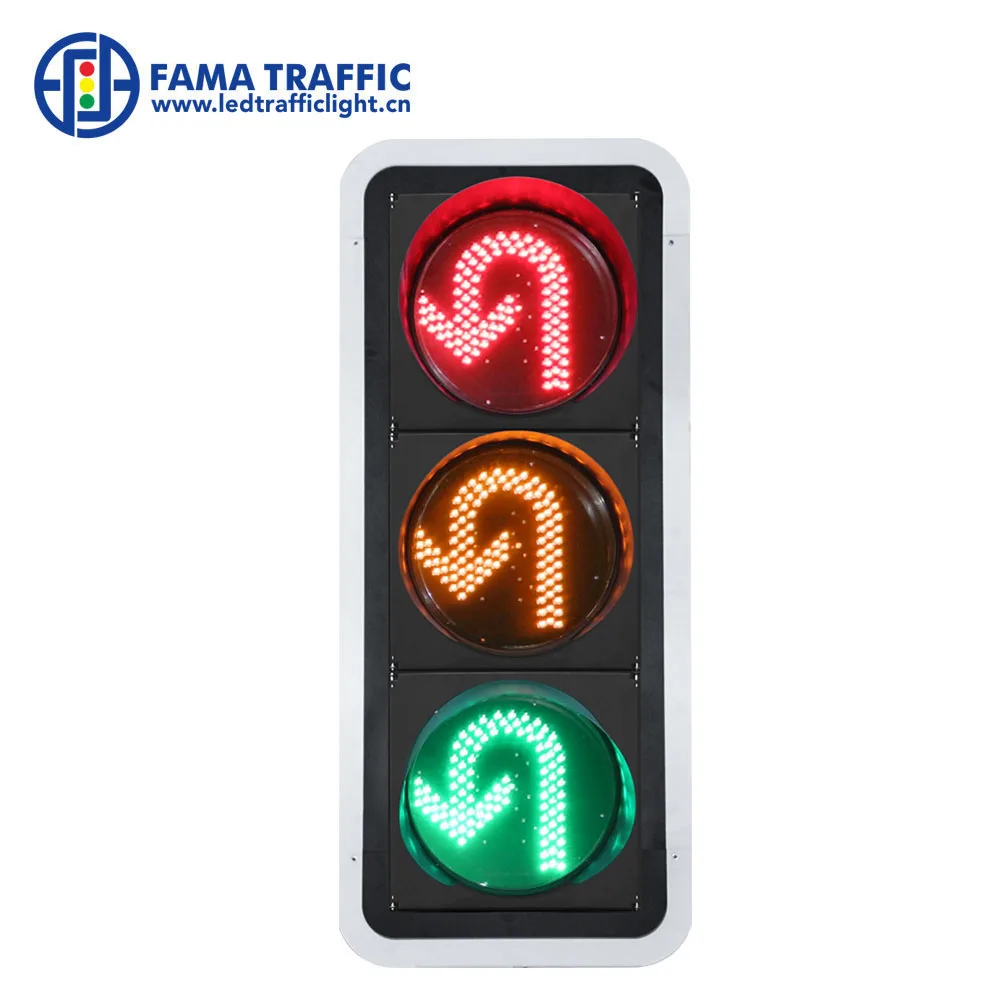 400mm Arrow Traffic Light Led U-turn Traffic Signal Lights For Road ...
