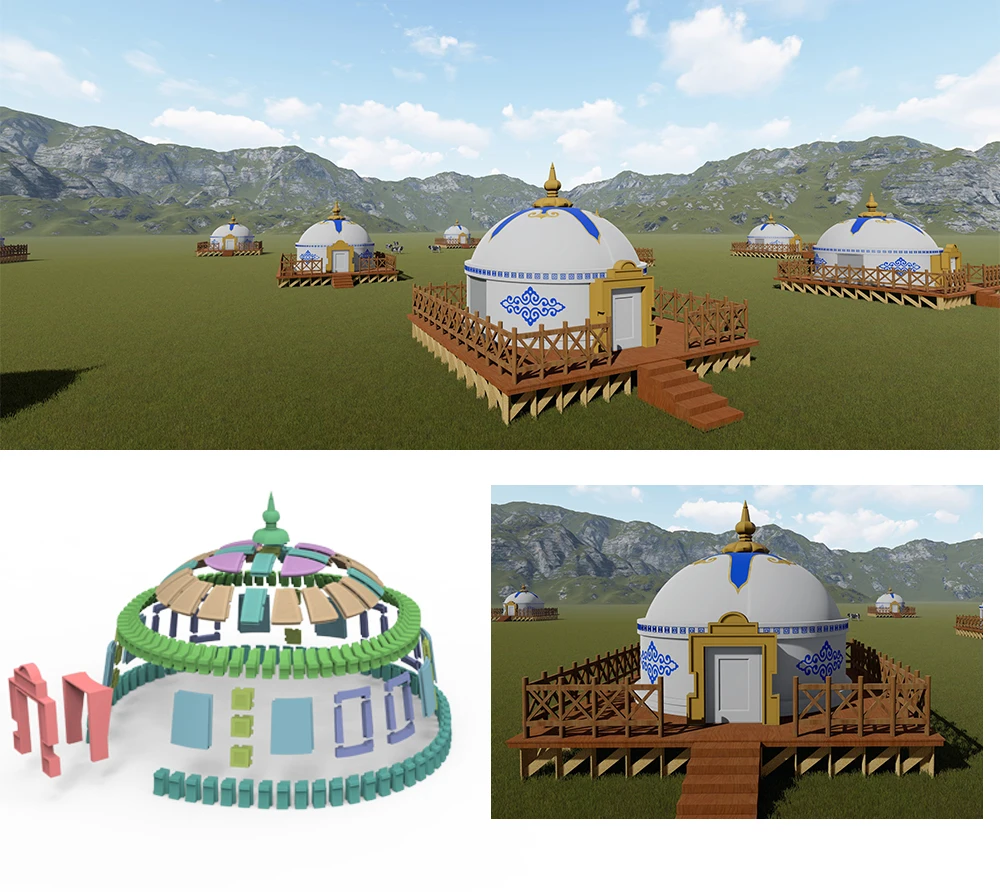 Modern Construction Real Estate Design Cabin Home Luxury Yurt Dome ...