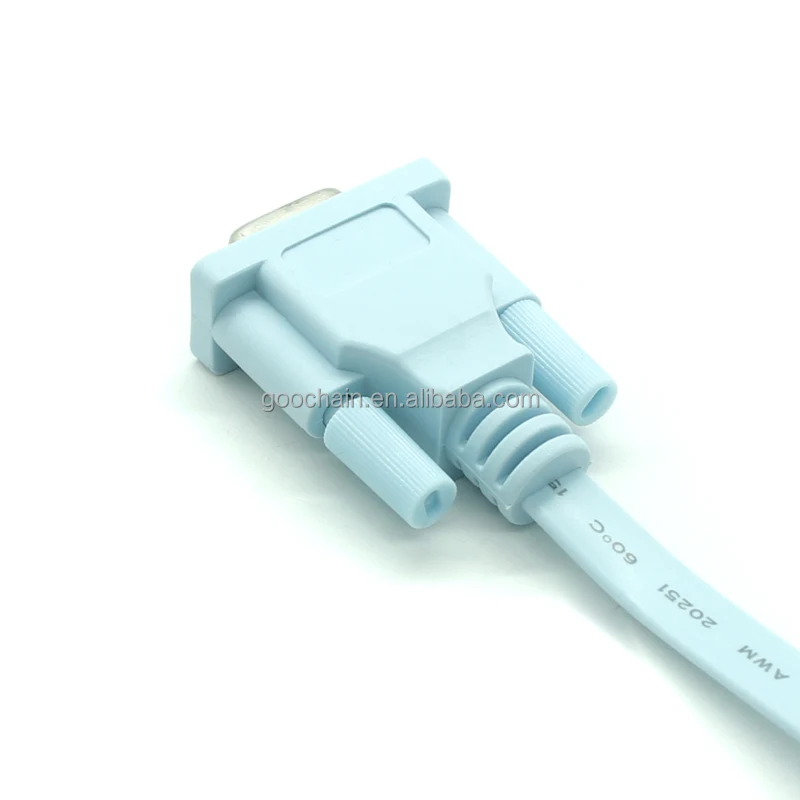 9-pin DB9 Female Serial RS232 Port to RJ45 Male Cat5 Ethernet LAN ...