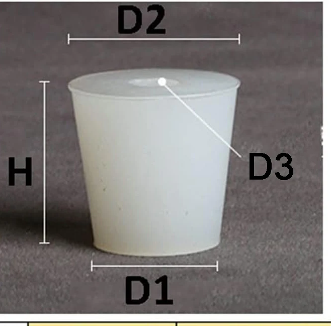 Silicone Conical Stopper with Solid Hole for Wine Bottle Rubber Stopper ...