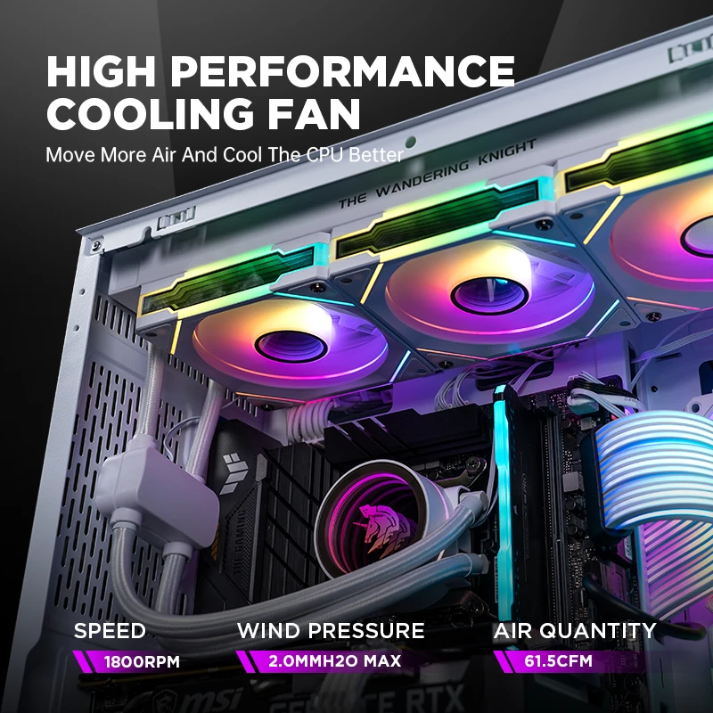 5V 3-Pin Addressable RGB Fans 120mm - High Speed Cooling