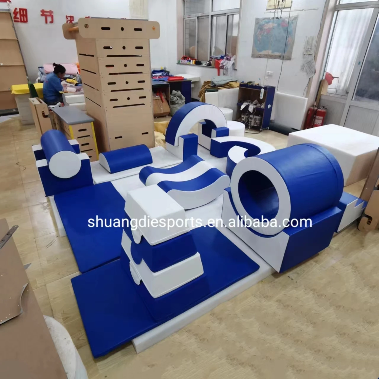 Wholesale Kindergarten Kids Firefighting Games Soft Play Set Combination Fitness Training ...