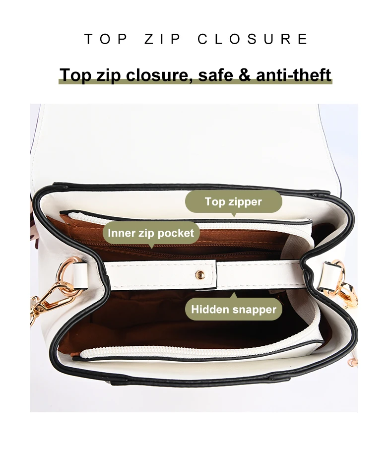 Lady Handbag Shoulder Bag With Fingerprint Lock Anti Theft Lockable ...