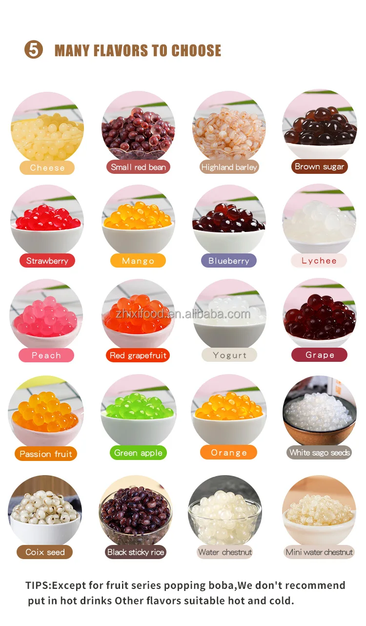 2022 New Bubble Tea Ingredients - Mini Water Chestnut Popping Boba