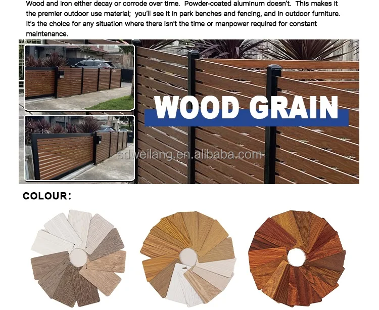 Aluminium Privacy Louver Slat Fencing Panel Garden Fence Boundary Wall ...