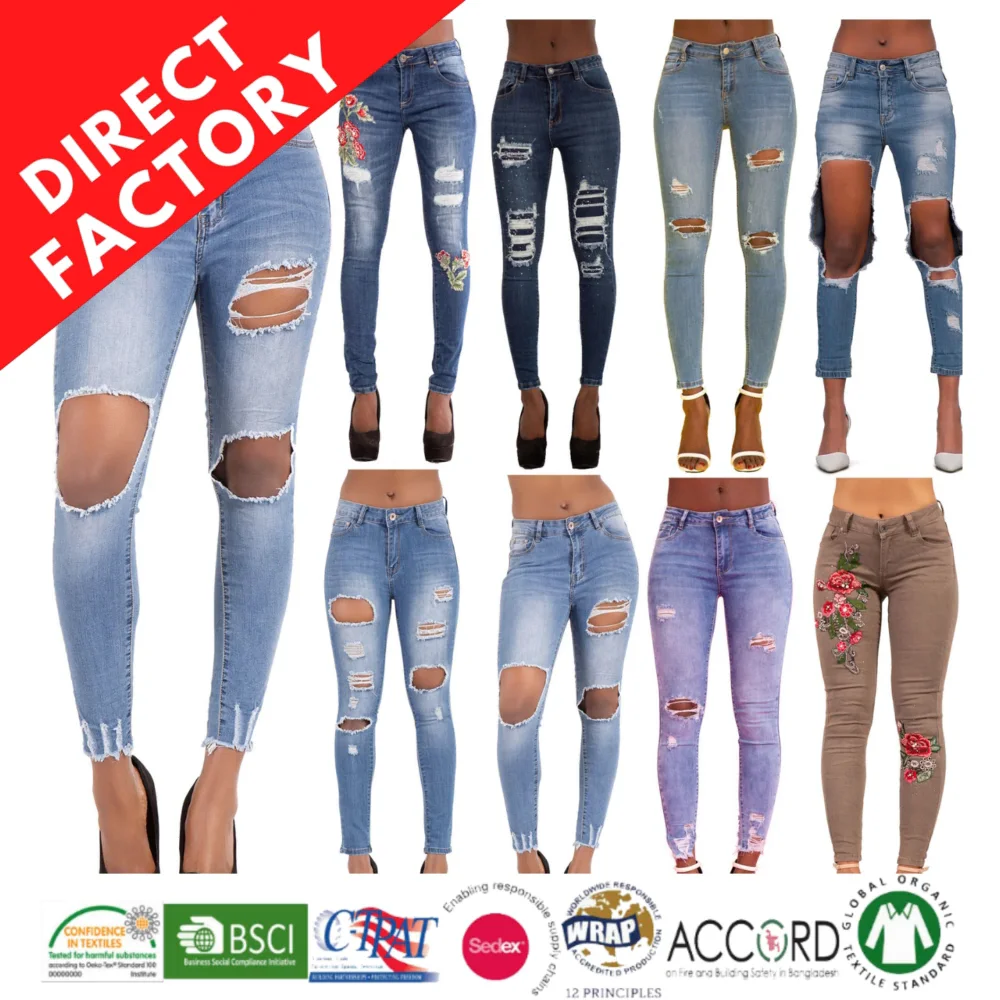 Effortlessly Stylish 2024 Custom Stretchy High Waist Distressed Premium ...