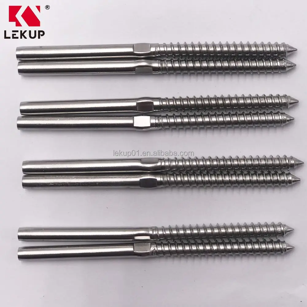 Left and Right Threaded Rod Screws Stainless Steel Lag Screw Straight ...