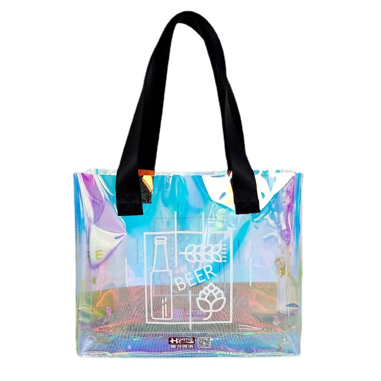 Waterproof Custom Transparent Clear Logo Pvc Tote Bag Shopping Bag With ...