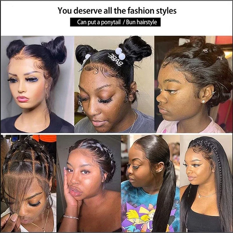 USA Warehouse Glueless Lace Front Wigs - Virgin Remy Brazilian Hair, HD ...