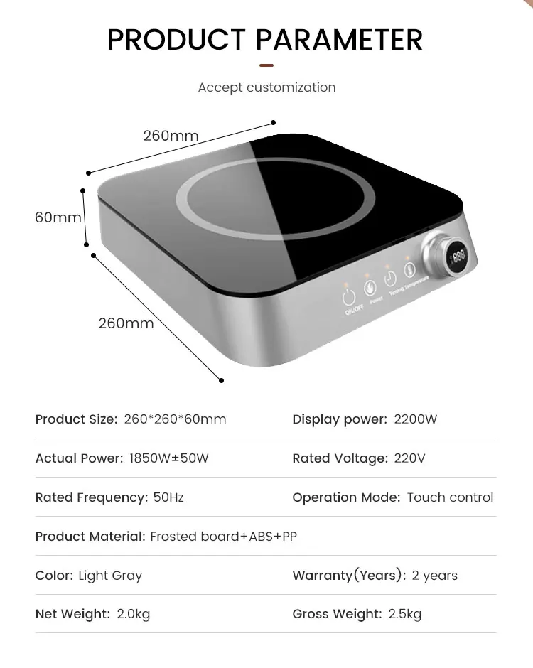 New Design Mini Induction Cooker 2200w Portable Induction Cooktop With ...