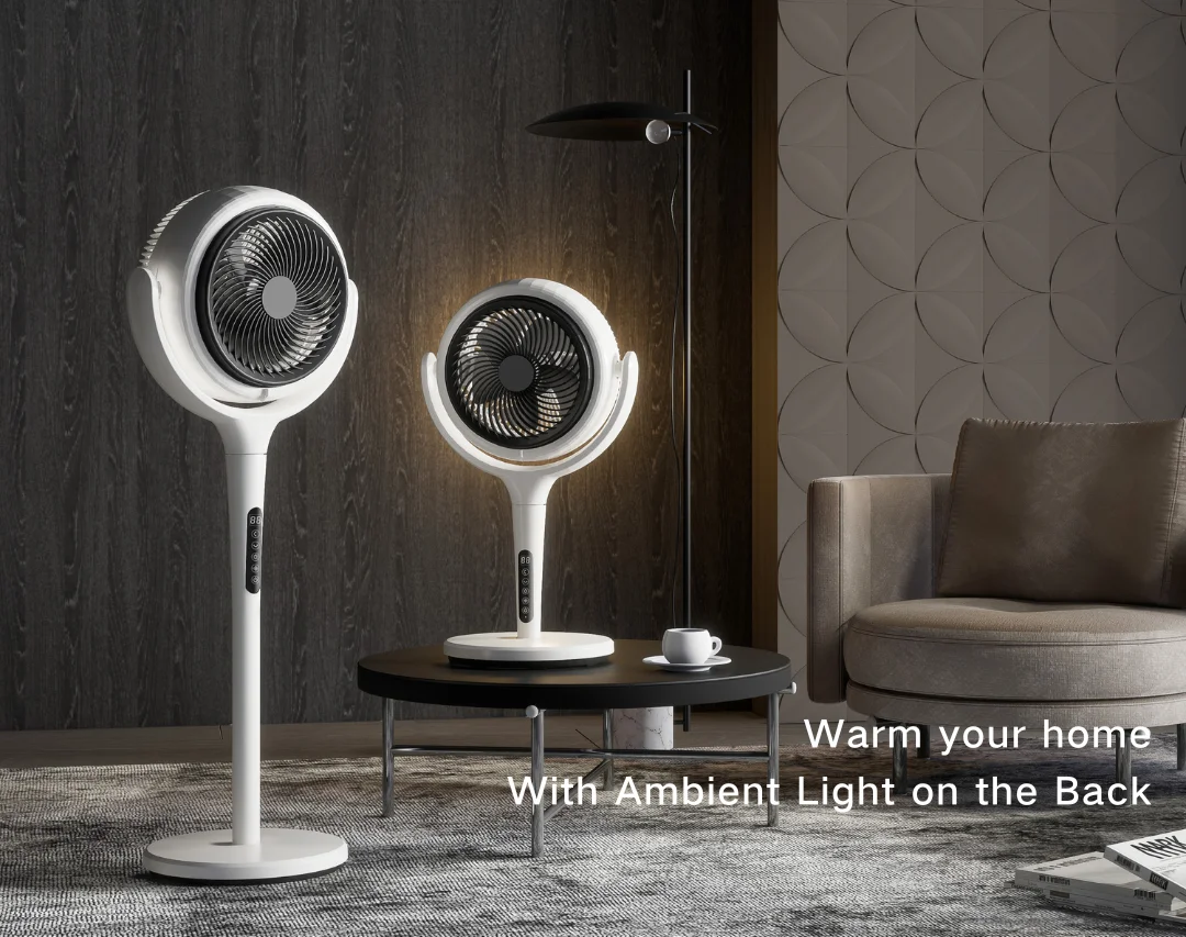 8-Inch 3D Oscillation DC Air Circulator Fan Remote Control Circulation ...