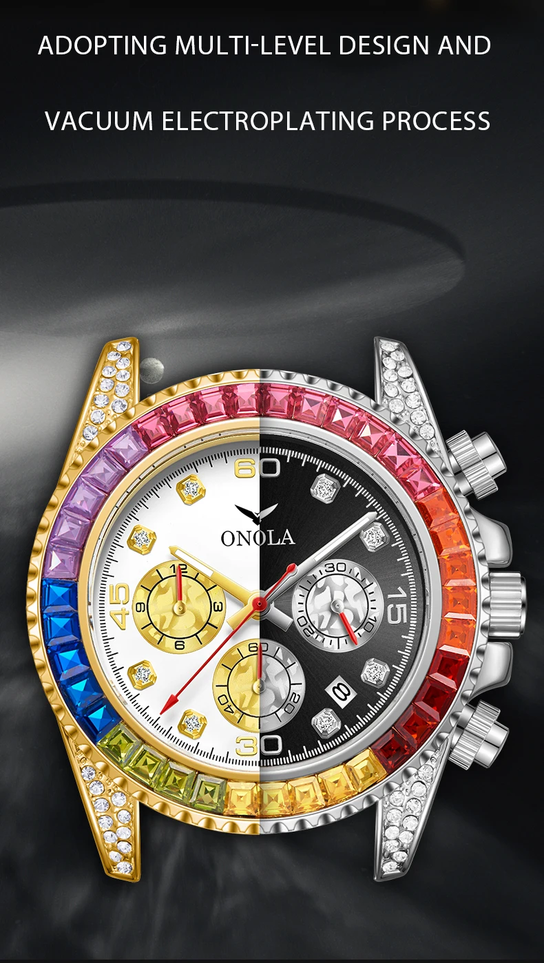 ONOLA 6842G Luxury Fashion Business Chronograph Watch