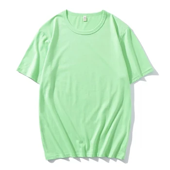 Heat Selling Sublimation Light Green T-shirt Polyester Crew Neck Short ...