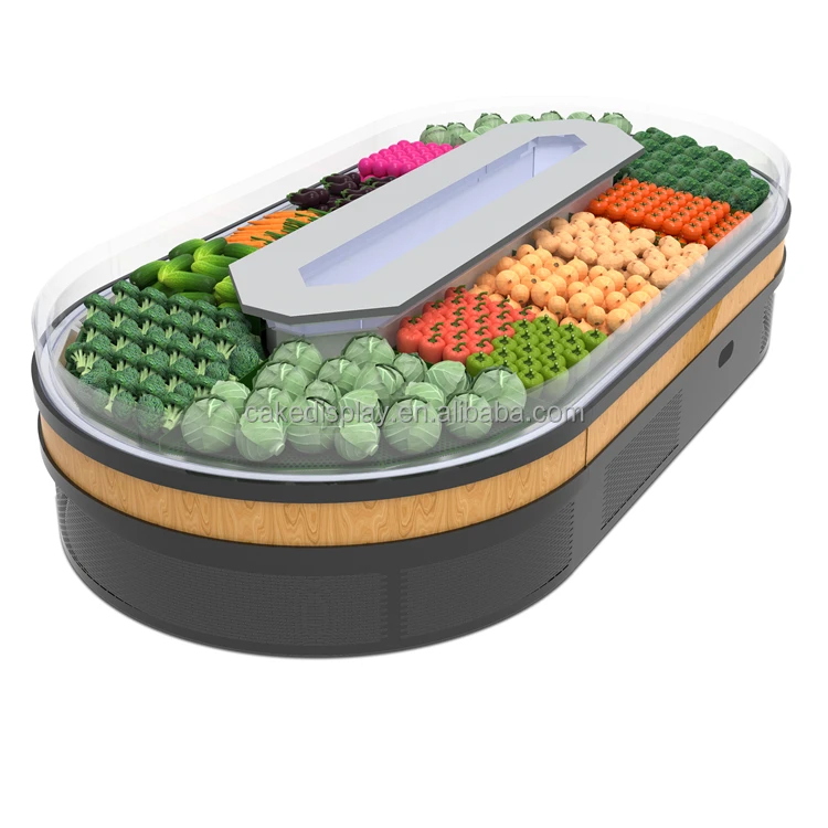 Supermarket Fan Cooling Food Display Cooler Commercial Fresh Meat ...