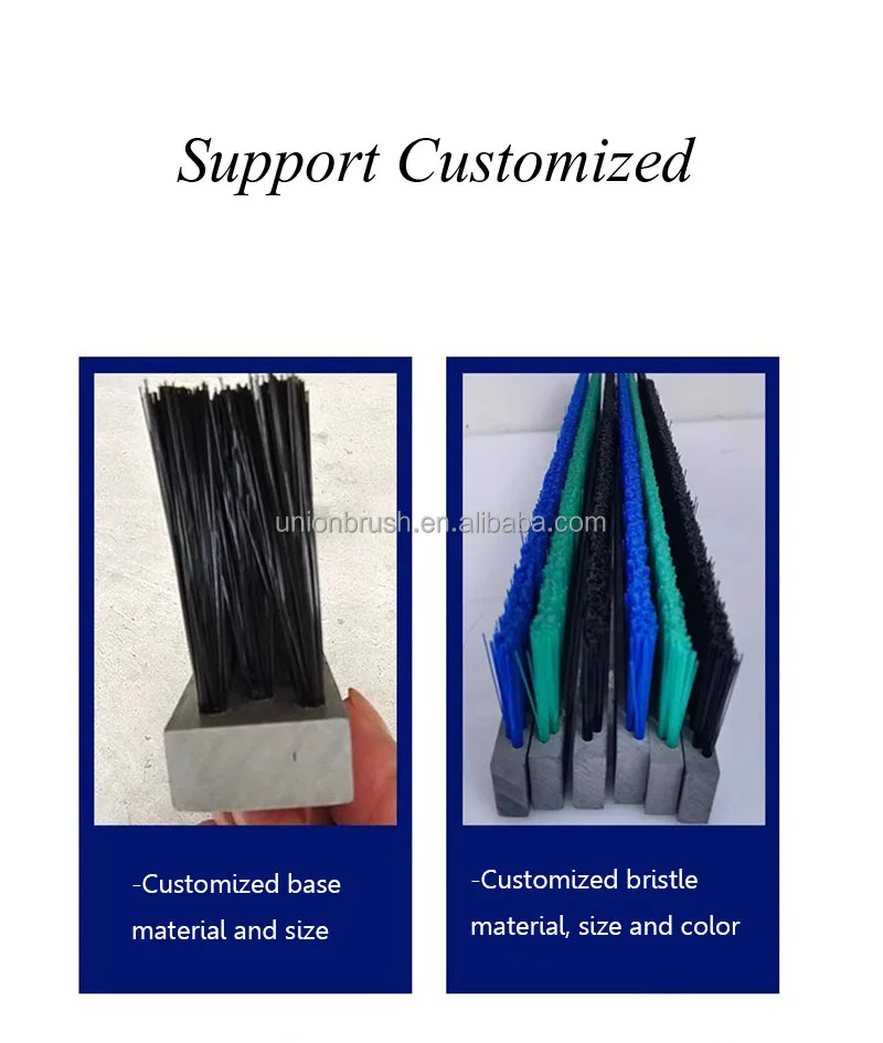 Customized Pvc Strip Lath Stable Set Block Brushes For Dust Removal ...