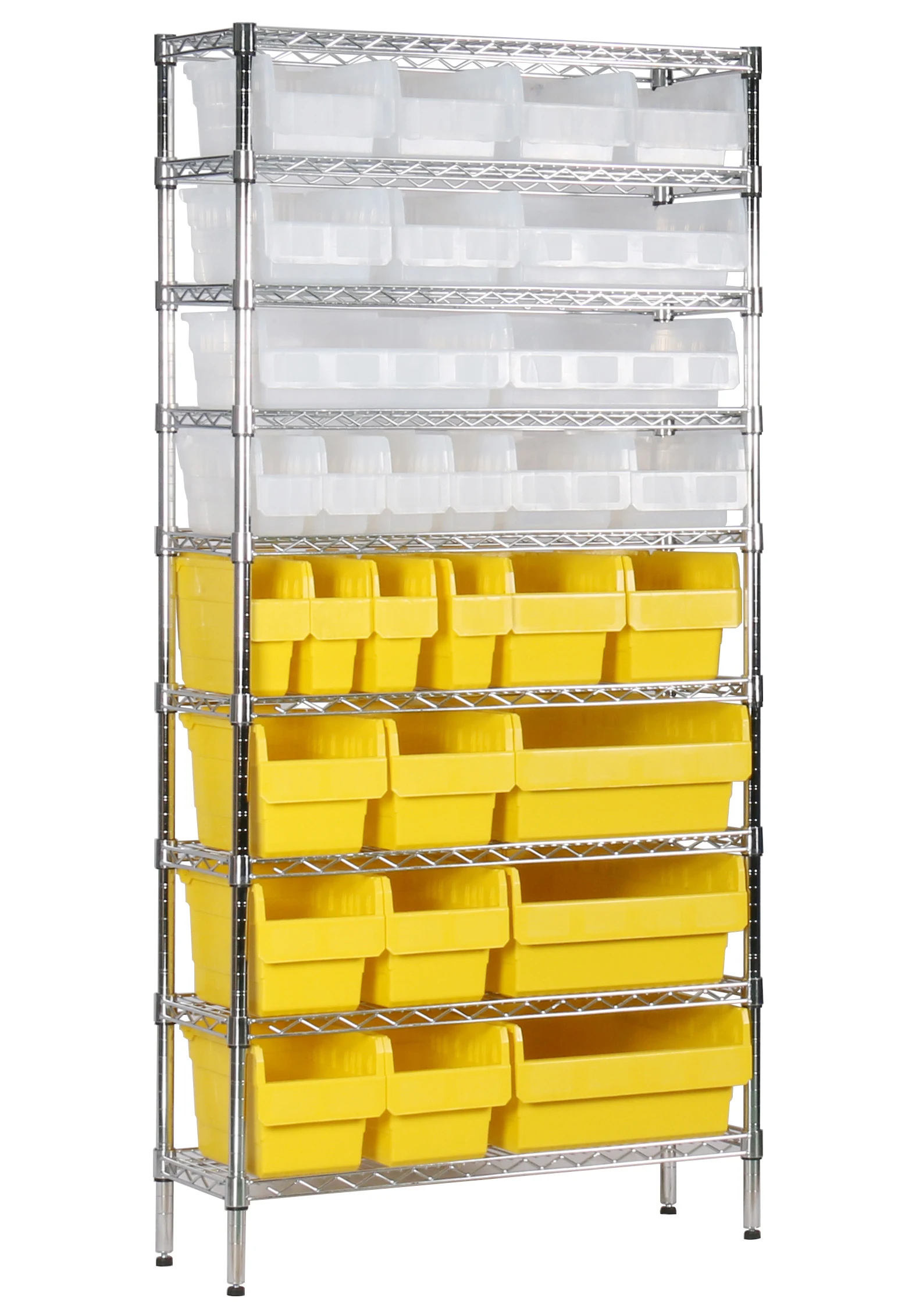 Heavy Duty Warehouse Garage Industrial Chrome Wire Shelving