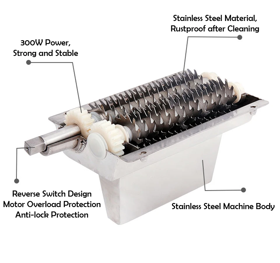 MTS737 Heavy-Duty Commercial Stainless Steel Meat Tenderizer Machine ...