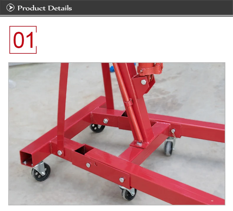 2 Ton Hydraulic Folding Engine Crane Stand Hoist Lift Jack