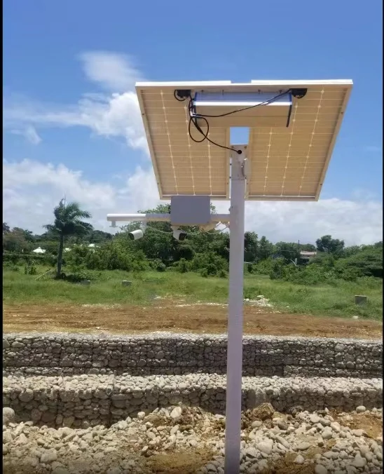 3M Pole solar cctv camera system solar panel with LiFePO4 battery for ...