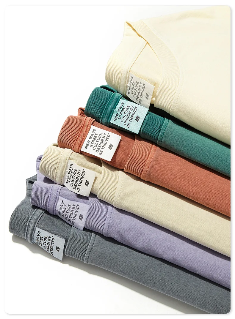 Custom Logo Tee Vintage Blank Plain Tshirt Cotton Washed