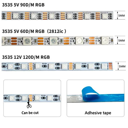 Shengzhen Factory New Products 3535 Rgb 90/120led 5v/12v/24v ...