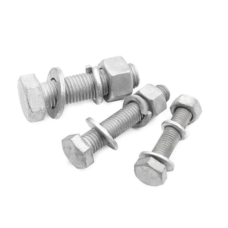 Hdg Hex Boltgalvanized Hexagonal Hot Dip Hex Bolt And Nut And Washer For Automobile Industry Oem ...