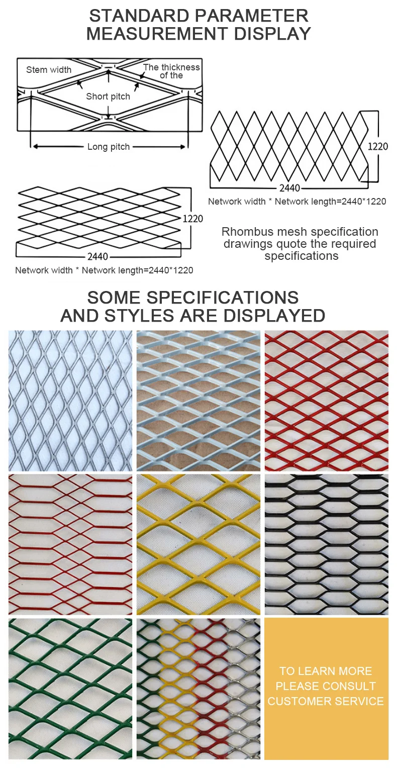 Expanded Metal Mesh Curtain Decoration Expanded Mesh Diamond Round Hole ...