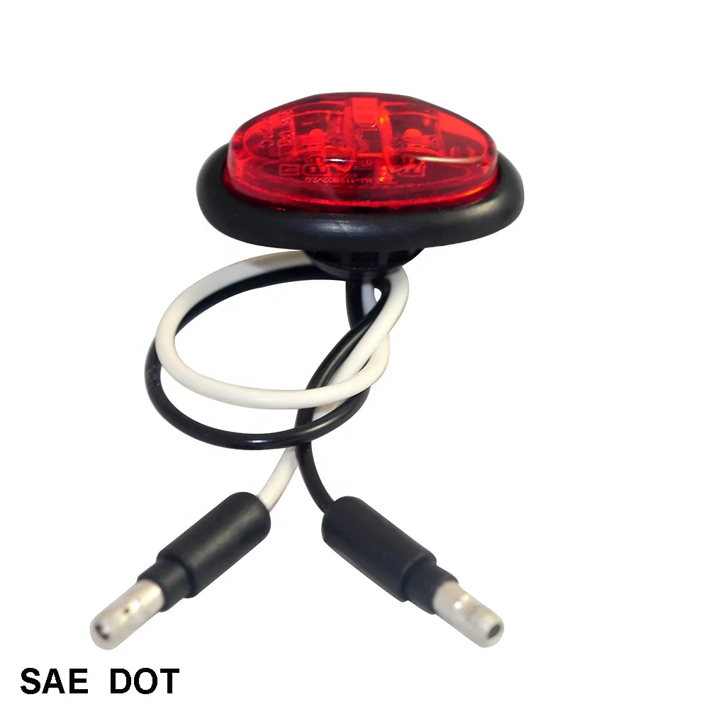 3/4 Inch Mini Oval LED Marker & Clearance Light for Trucks