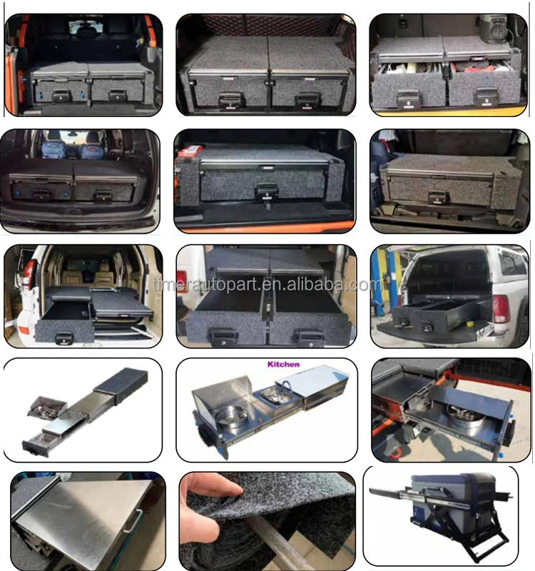 Offroad 4wd BBQ SUV Rear Outdoor Kitchen Drawer Stainless Steel