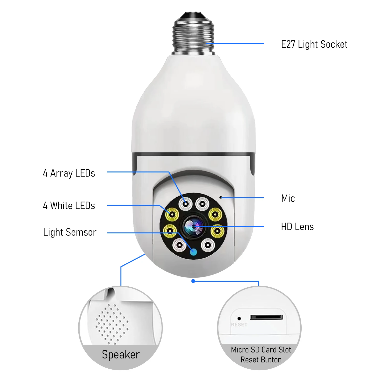 Jidetech 3mp Indoor Ip Camera With Humanoid Detection Built-in Mic And ...