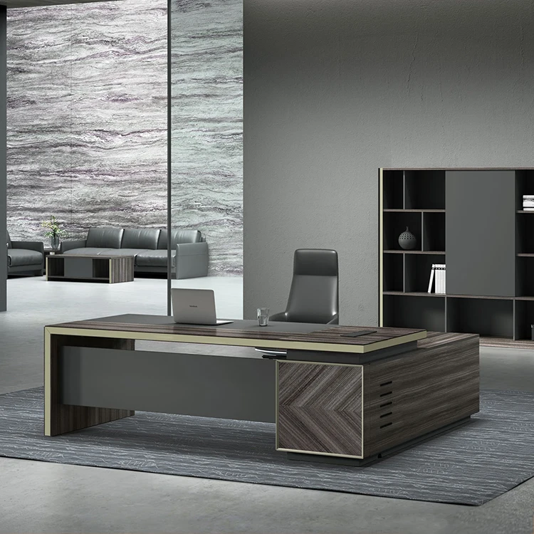 Simple Style Office Reception Table With Cabinet Executive Boss Tables ...