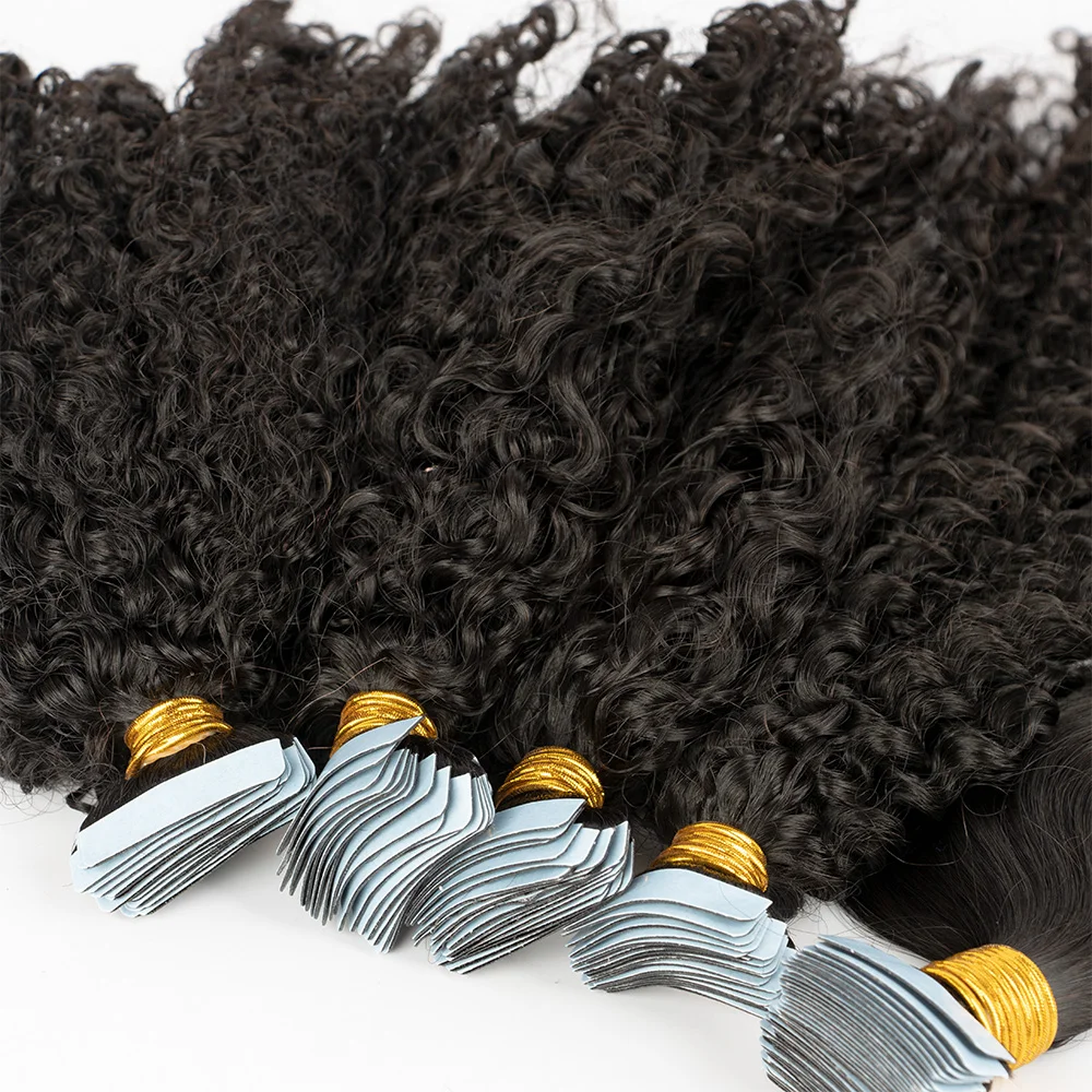 Raw Cambodian Tape In Hair Extensions Cuticle Aligned Hair Double Drawn ...